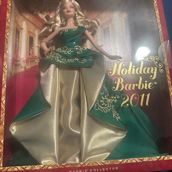 Barbie | Toys | Barbie Collector Doll In Green And Gold Gown | Poshmark